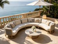 China Modular Outdoor Sectional Sofa Resort Patio Sectional Sofa Custom Materials for sale