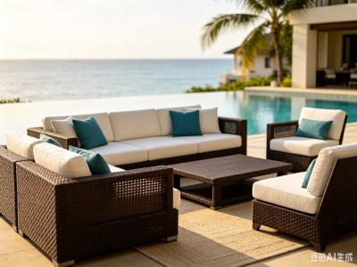 China Modular Outdoor Sectional Sofa Resort Patio Sectional Sofa Custom Materials for sale