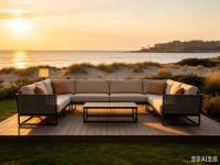 China Modular Outdoor Sectional Sofa Resort Patio Sectional Sofa Custom Materials for sale