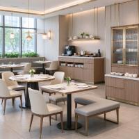 China Contemporary Hotel Dining Room Furniture Coordinated Dining Table Set For Hotels for sale
