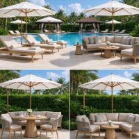 China Luxury Hotel Outdoor Furniture Contemporary Pool Lounge Furniture Custom Finishes for sale
