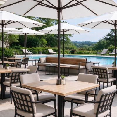China Resort Hotel Outdoor Furniture Contemporary Breakfast Nook Dining Set OEM ODM for sale