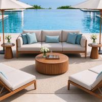 China Contemporary Hotel Outdoor Furniture OEM ODM Outdoor Lounge Setting for sale