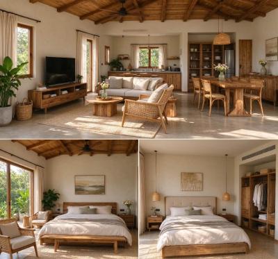China Private Villas Luxury Resort Furniture Mountain Retreats Resort Villa Furniture Custom Sizes for sale