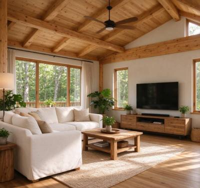 China Warm Solid Wood Furniture Organic Living Room Tv Stand Custom Wood Finishes for sale