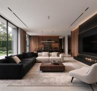 China Geometric Villa Furniture Architectural Villa Cabinets Integrated Storage for sale