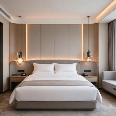 China Boutique Hotel Guest Room Furniture Custom Made Hotel Room Furniture Warm Finishes for sale