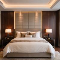 China Luxury Hotel Guest Room Furniture Contemporary Hotel Room Furniture Set Neutral Finishes for sale