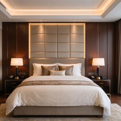 China Luxury Hotel Guest Room Furniture Contemporary Hotel Room Furniture Set Neutral Finishes for sale