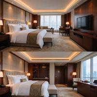 China Luxury Hotel Guest Room Furniture Contemporary Hotel Room Furniture Set Neutral Finishes for sale