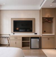 China Functional Contemporary Hotel Furniture With Custom Beds, Bedside Tables, TV Cabinets, Wardrobes for sale