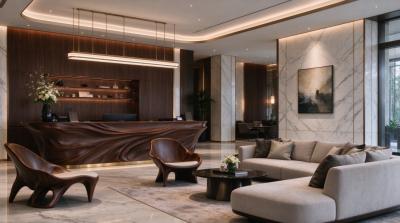China Custom Design Modern Hotel Furniture Contemporary Marble Lounge Furniture for sale
