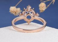 China Engagement Setting 14k Rose Gold Ring Flower Floral Semi Mount for sale