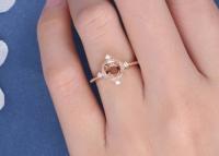 China Engagement Setting 14k Rose Gold Ring Flower Floral Semi Mount for sale