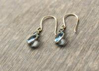 China Handmade 14k Yellow Gold Jewelry , Natural 14k Yellow Gold Earrings Topaz Gemstone for sale
