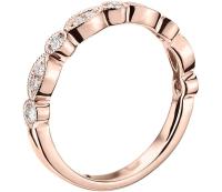 China Rose Gold Jewelry 14K Natural Diamond Engagement Ring Round Cut for sale