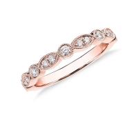 China Rose Gold Jewelry 14K Natural Diamond Engagement Ring Round Cut for sale