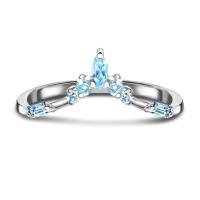 China 9K / 10K / 14K / 18K Natural Emerald Cut Diamond Engagement Ring White Gold for sale