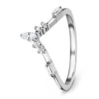 China 9K / 10K / 14K / 18K Natural Emerald Cut Diamond Engagement Ring White Gold for sale