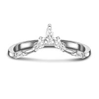 China 9K / 10K / 14K / 18K Natural Emerald Cut Diamond Engagement Ring White Gold for sale