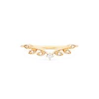 China Diamond Wedding Unique Engagement Rings 14K Yellow Gold Jewelry for sale