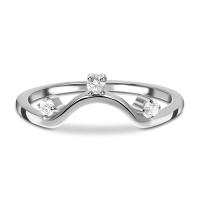 China 14K Rose Gold Real Diamond Jewellery , Round Real Fancy Diamond Anniversary Rings for sale