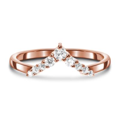 China Celebrity Diamond Engagement Rings For Women , 14K Rose Real Diamond Jewellery for sale