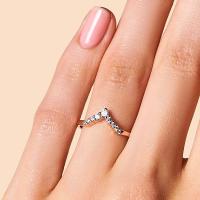 China Celebrity Diamond Engagement Rings For Women , 14K Rose Real Diamond Jewellery for sale