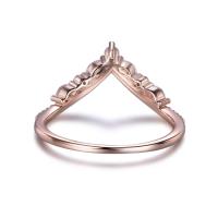 China 14K Rose Gold Jewelry Ladies Engagement Ring Pear Round Diamond for sale