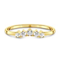 China Real Cut Diamond Wedding Rings Brilliant 14K Rose Gold Jewelry for sale