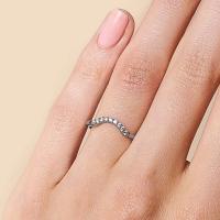 China Prettiest Real Diamond Fancy Promise Rings 14K Rose Gold Jewelry for sale