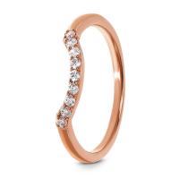 China Prettiest Real Diamond Fancy Promise Rings 14K Rose Gold Jewelry for sale