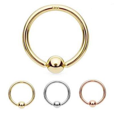 China Piercing Jewelry 14K Gold Nipple Ring Hoop Cartilage Nose Eyebrow Lips for sale