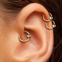 China Piercing Jewelry 14K Gold Nipple Ring Hoop Cartilage Nose Eyebrow Lips for sale