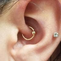China Piercing Jewelry 14K Gold Nipple Ring Hoop Cartilage Nose Eyebrow Lips for sale