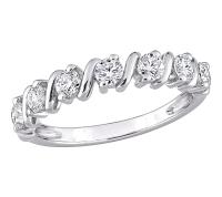 China 7Pcs 3mm Round Brilliant Cut Real Genuine Diamond Moissanite Engagement Ring White for sale