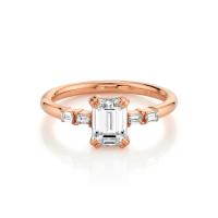 China Pure Gold Wedding Natural Diamond Ring Wedding Solid 14k / 18k Gold for sale