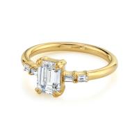 China Pure Gold Wedding Natural Diamond Ring Wedding Solid 14k / 18k Gold for sale