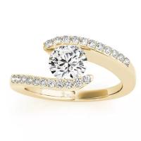 China diamond engagement ring 14k yellow Gold engagement diamond ring For Women for sale