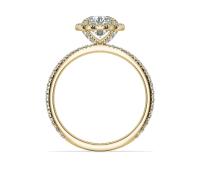 China Luxury Gia Big Diamonds Woman Engagement Ring Real Solid 9K / 14K / 18K Gold for sale