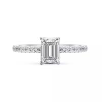 China Solid Gold Diamond Engagement Ring , Lab Grown 14K / 18K Gold Diamond Ring for sale