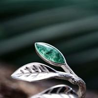 China Solid Rose Gold 1.25ct Natural Inspired Leaf Moss Agate Jewelry Cluster Emerald Aquatic for sale