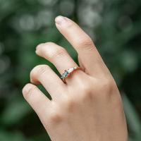 China Green Genuine Moss Agate Ring , Gemstone Beautiful Women Ring for sale