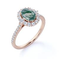 China Emerald Cut Antique Aquatic Green Agate Stone Ring Hypoallergenic for sale