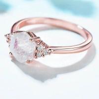 China 925 Sterling Silver Rainbow Moonstone Jewelry Oval Cut Vintage Moonstone Engagement Ring for Women for sale