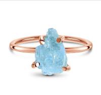 China Art Unique 925 Sterling Silver Natural Blue Raw Moonstone Ring Moonstone Jewelry Design for sale