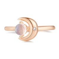 China 925 Sterling Silver Natural Blue Moonstone Ring Moonstone Jewelry Design for sale