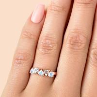 China Trendy Ring for Women 925 Sterling Silver Moonstone Ring Heart Shape Gemstones Dainty Matching Stacking Ring for sale