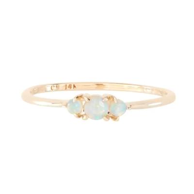 China 925 Sterling Silver 14k Yellow Gold Plated Opal Rings For Women Wholesale Women Jewelry Rings for sale