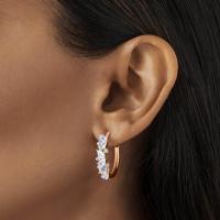 China Rainbow Moonstone Earrings Baguette cut Natural Moonstone Stud Earring Jewelry for sale